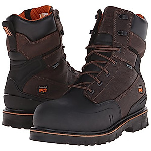 Timberland PRO Men's 8 Inch Rigmaster XT Steel Toe Waterproof Work Boot, Brown Tumbled Leather, 9.5 M US