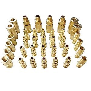 TL TOOLEGIN Air Hose Fittings 1/4" Air Coupler & Plug Kit,36 Pieces Quick Connect Air Compressor Accessories W/Storage Case 300 Psi