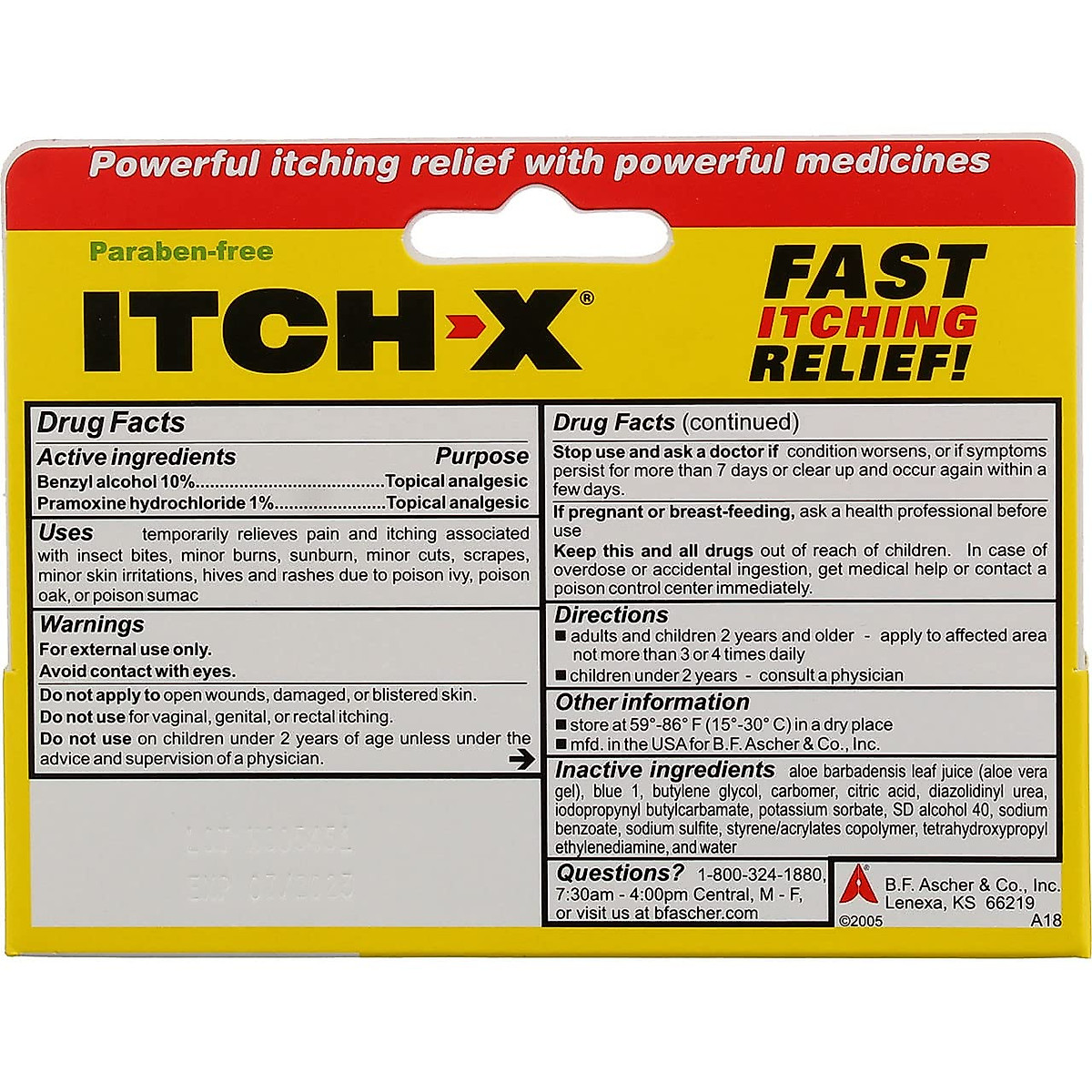 ITCH-X Anti-Itch Gel 1.25 oz (Pack of 3)