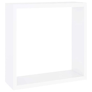 QZZCED Wall Cube Shelves 3 pcs,Floating Shelves,Wall Shelf,Hanging Shelf,Display Shelf,for Bathroom,Bedroom,Toilet,Kitchen,Office,Living Room Decor,White MDF