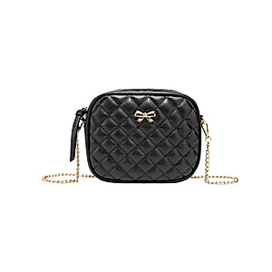 H HANBELLA - A FASHION TRENDY COLLECTION. FOREVER. - Womens and Girls Black Crossbody Bag Quilted Leather Pocketbook Handbag - Teen Girls Shoulder Purses Cute Satchel