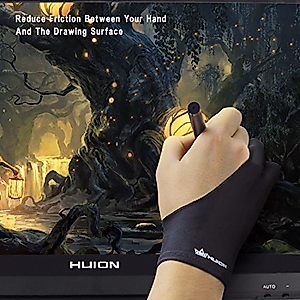 Huion Artist Glove for Drawing Tablet (1 Unit of Free Size, Good for Right Hand or Left Hand) - Cura CR-01