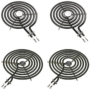 AMI PARTS WB30M2 and WB30M1 Replacement for Range Stove Top Surface Element Burner Kit for GE and Hotpoint, 4 Pack