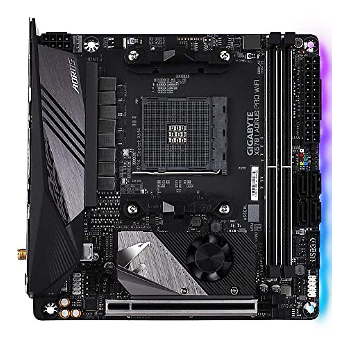 GIGABYTE X570 I AORUS Pro Wi-Fi (AMD Ryzen 3000/X570/Mini-Itx/PCIe4.0/DDR4/USB 3.1/Realtek ALC1220-Vb/DisplayPort 1.4/2xHDMI 2.0B/RGB Fusion 2.0/Gaming Motherboard)