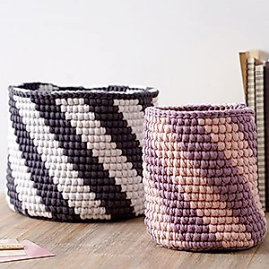 2 Pack Light Blue Soft Cotton Knitting Yarn Elastic Fabric Crochet Cloth Yarn for Bag,Basket,Cushion