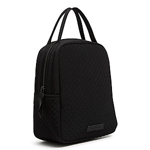 Vera Bradley Women's Microfiber Lunch Bunch Lunch Bag, True Black, One Size