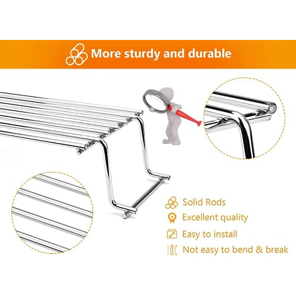 Hisencn 69866 Warming Rack for Weber Spirit I & II 200 Series with Up Front Control, for Weber Spirit E210 S210 E220 S220 Weber GS4 Spirit II Grill, 21.5 inch Grill Rack for Weber Spirit 2 Grill,67026