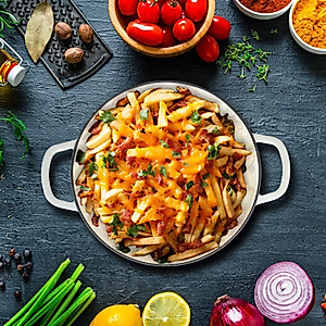 Gilly Goods Braiser, 3.6 Quart Enameled Cast Iron Dutch Oven, Grey Enamel Coated Skillet, Casserole with Lid, Round Braising Pan, Cookware for One Pot Meals