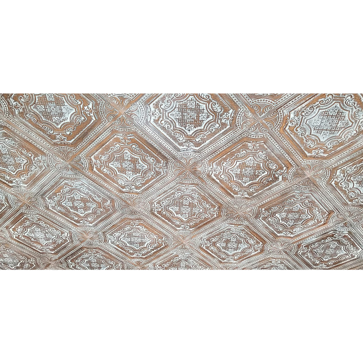 TD04 Weathered Copper Faux Tin Glue up, Drop in Ceiling Tile , Pack of 10 , Covers 40 sq.ft. Easy to Install, Great for DIY Projects, Suitable for Any Commercial or Residential Spaces.