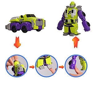 MIEBELY Transforming Robot Toys for 3 4 5 6 7 Year Old Boys Gorilla Magnetic Assembly Toddler STEM Action Figure, All in One Design Transform in Vehicle, Animal Robot, Kid Gifts for Birthday Christmas