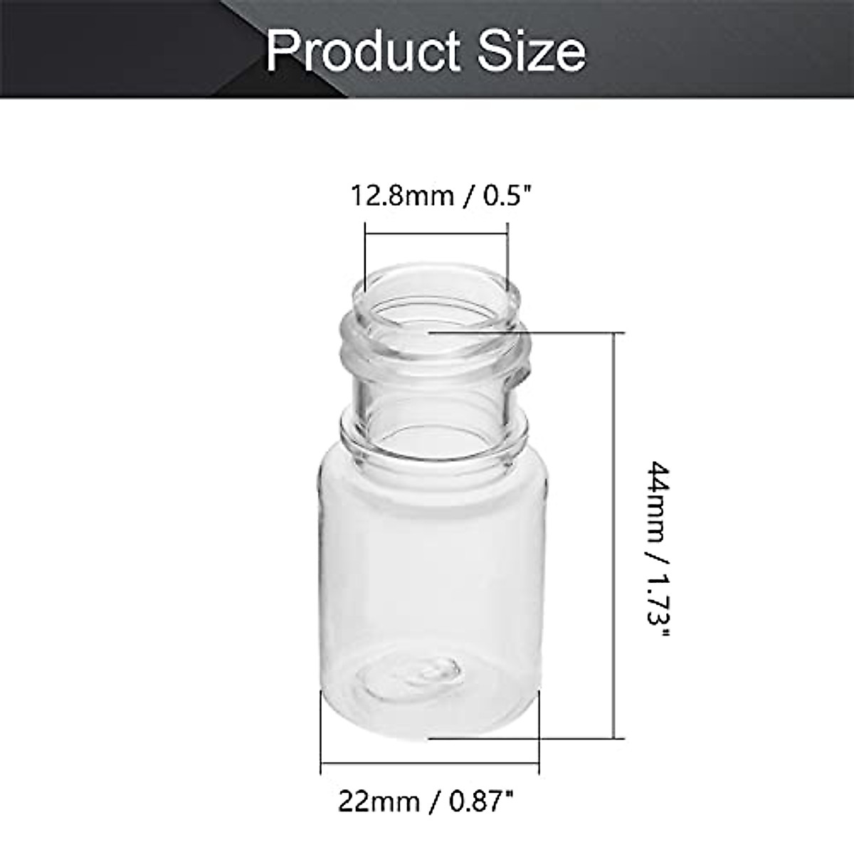 Othmro 10Pcs 5ml Plastic Bottles, Lab Cylindrical Chemical Reagent Bottle, Wide Mouth Laboratory Reagent Bottle, Sample Sealing Liquid Storage Container for Food Store Transparent