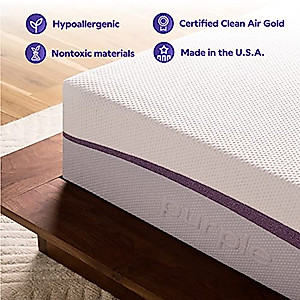 Purple Plus Queen Mattress, GelFlex Grid, Better Than Memory Foam, Premium Comfort Foam Layer, Temperature Neutral, Responsiveness, Breathability, Made in USA