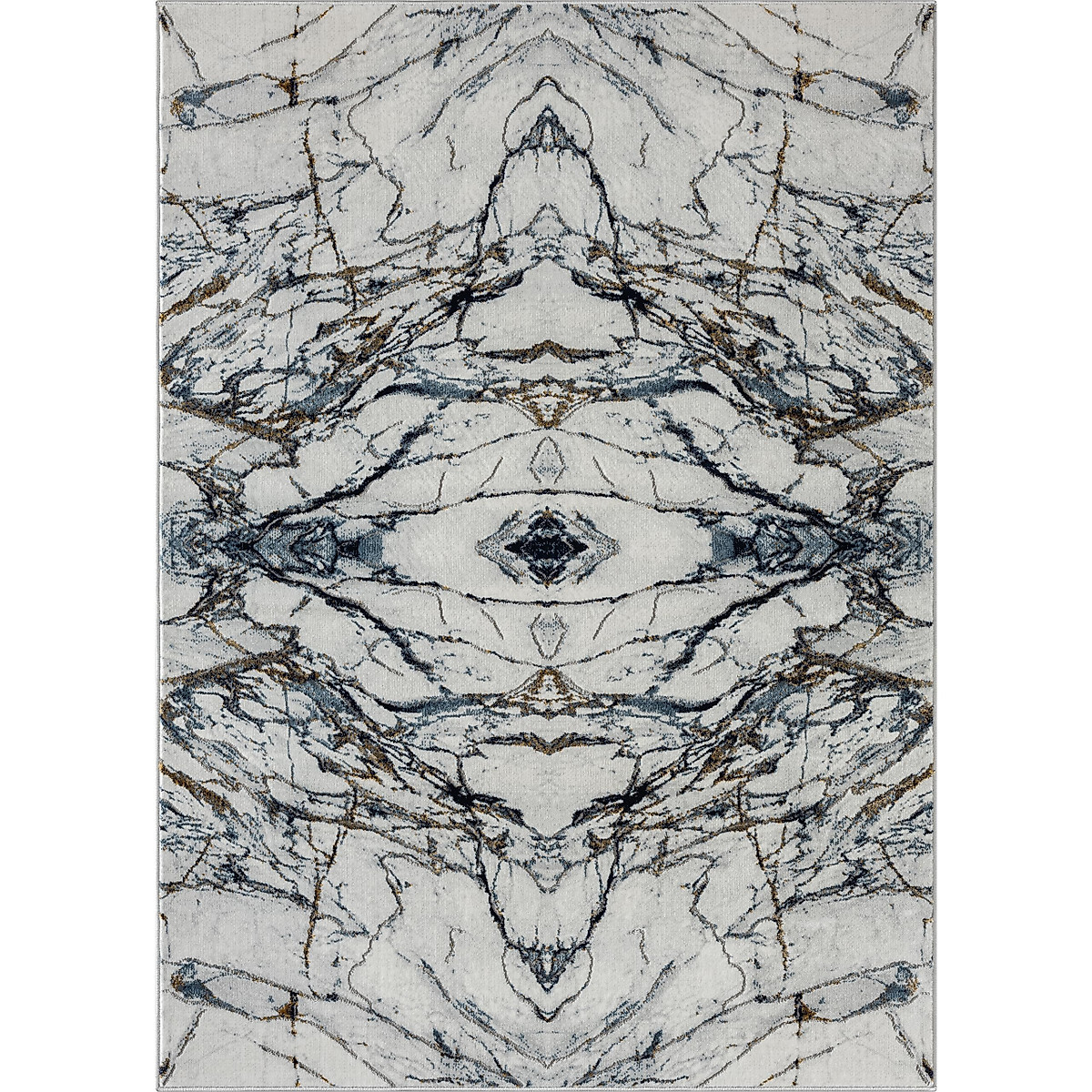 LUXE WEAVERS Marble Effect Abstract Blue 6x9 Area Rug