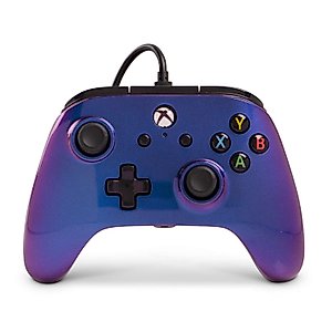 PowerA Enhanced Wired Controller for Xbox One - Cosmos Nebula, gamepad, wired video game controller, gaming controller, Xbox One, works with Xbox Series X|S