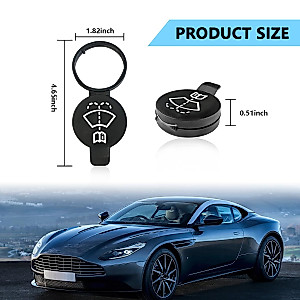 Kewucn Car Windshield Wiper Fluid Reservoir Cap, Auto Liquid Tank Bottle Cap, Liquid Storage Bottle Tank Ring Lid Cover, Universal Vehicle Replacement Accessories Fit for OEM 1322730