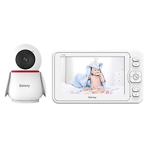 Sekery Video Baby Monitor, 1080P 5" HD Display Baby Monitor with Camera and Audio, Two-Way Audio,Temperature Monitor, Night Vision,Lullaby,VOX Mode,Recording&Playback