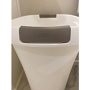 Rubbermaid Open Top White ,Plastic, Waste Basket, 5.3 Gallon Trash Can, for Kitchen Home Office Use