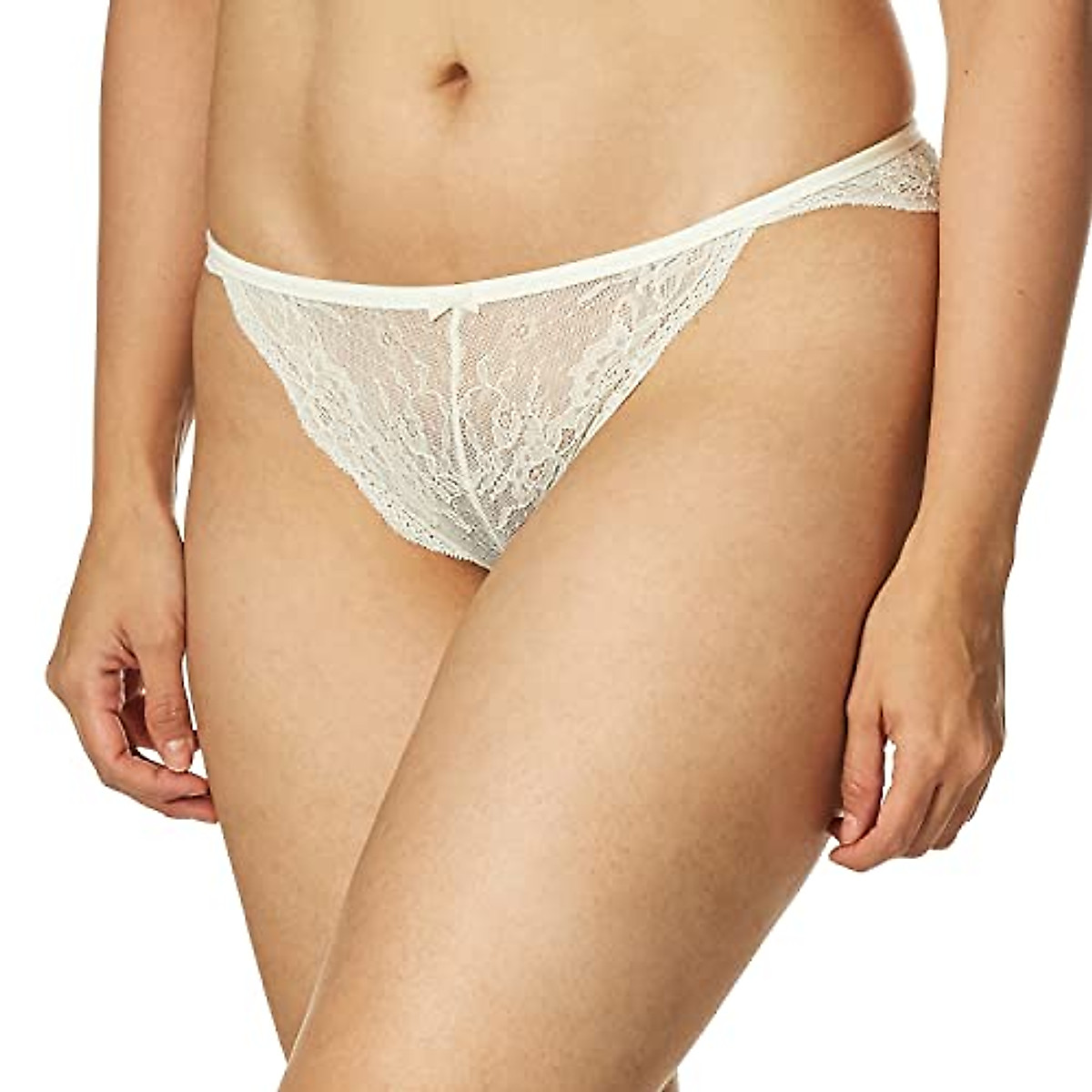 Maidenform Women's All Over Lace Tanga, Ivory, 6