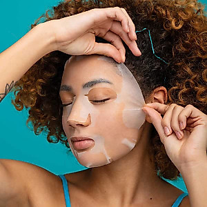 Vitamasques Face Masks Skincare Sheet Kit, 7-Pack - Juicy Collection of Triple-Layer Sheet Facial Masks - Pore Purifying, Brightening, and Hydrating Face Mask Skin Care - Boost your Skincare Routine