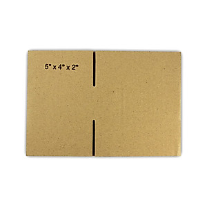 EcoSwift 1-Box 5x4x2 Corrugated Cardboard Packing Box Mailing Moving Shipping Box Carton 5 x 4 x 2 inches