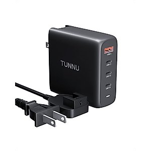 130W USB C Charging Station: USBC Wall Fast Charger - MacBook Pro Charger USB C Travel Charger with AC Cable 4 - Ports Compatible with iPhone 14 13 12 iPad MacBook Samsung Pixel Leveno HP Dell