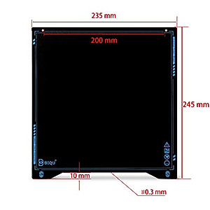 BIQU Upgrade SSS Spring Steel Sheet with Magnetic Sticker, 235X235MM Ultra-Flexible Removable Surface Heated Bed Platform 3D Printer Parts Printing Build Plate for Ender 3/Ender3 Pro/Ender 5/B1