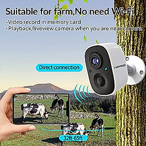 Luovisee Home Security Camera Wireless Outdoor Indoor WiFi with spot Light Night Vision Rechargeable Battery PIR Motion Detection Alert, 2-Way Audio,IP65 Water Proof,Magtnet Bracket