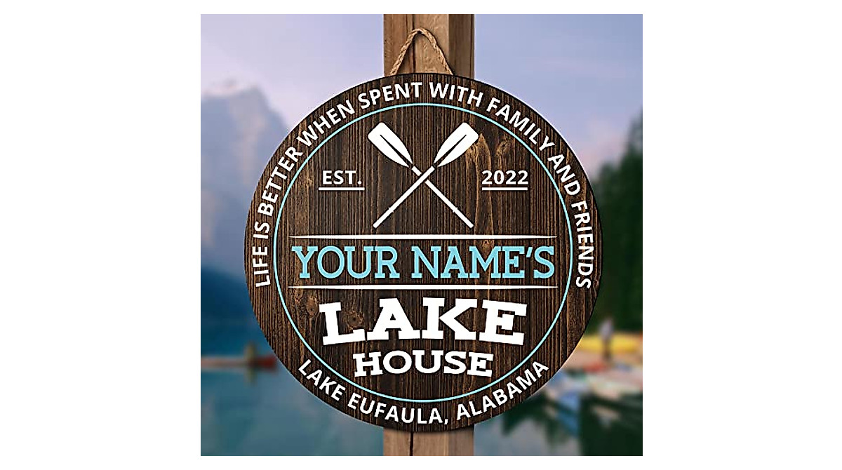 Personalized Lake House Signs - Custom Welcome Signs for Outdoors