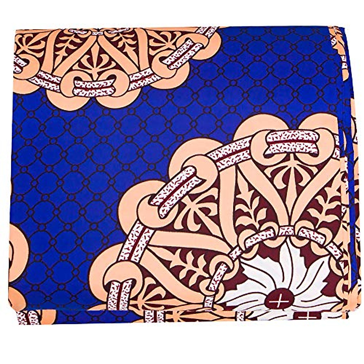 African Polyester Wax Prints Fabric Ankara Real Wax 6 Yards African Fabric for Party Dress FP6393