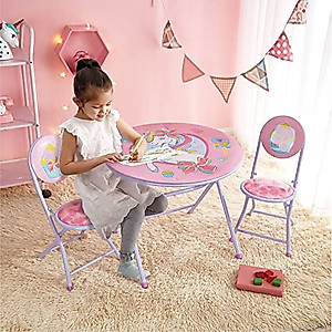 Idea Nuova JoJo Siwa 3 Piece Table and Chair Set, Multicolor