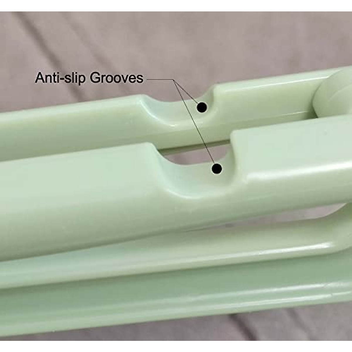 Fineget Plastic Coat Hangers Portable Travel Shorts Hangers for Closet Shoes Foldable Collapsible Clothes Heavy Duty No Slip Green Hangers Quick Drying