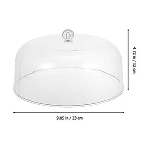 BESTonZON Acrylic Cake Stand with Dome Cover 9 Multi- Functional Serving Platter and Cake Plate,- Proof Food Cover, Cake Holder, Salad Bowl, Platter, Punch Bowl, Desert Platter, Sala Plate