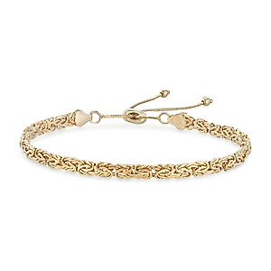 Ross-Simons 14kt Yellow Gold Byzantine Bolo Bracelet