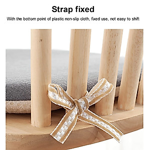 Cotton Linen Chair Cushion with Ties,Home Kitchen Chair Pad Soft Non Slip Seat Pad with Washable Cover,Dining Seat Cushion for Office Living Room Car Sitting Chair Pads-Dark gray 50x50cm(20x20inch)