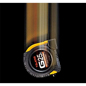 TAJIMA Tape Measure - 25 ft / 7.5 m x 1 inch G-Series Measuring Tape with Dual Metric/Standard Scale & Acrylic Coated Blade - G-25/7.5MBW