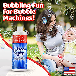Bubble Solution (32 oz) - Bubbles for Bubble Machine, Made in USA | Premixed Bubble Solution Refill - Non-Toxic Bubble Solution for Parties, Weddings, Birthdays, & More – Outdoor Bubble Juice