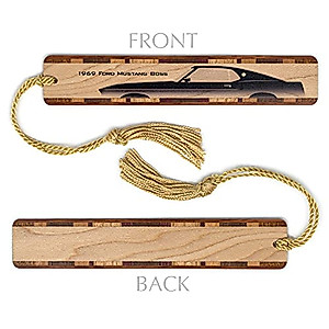 Classic Car 1969 Ford Mustang Boss Muscle Car Handmade Wooden Bookmark - Made in USA - Also Available Personalized