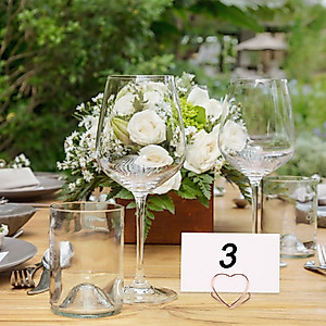 MECCANIXITY Table Number Holders 10pcs Gold Place Card Holder Name Stands Picture Holders for Tables Setting Wedding Display