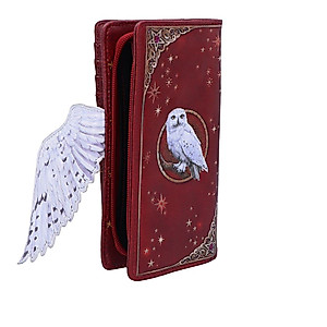 Nemesis Now Embossed Purse, Gothic Wallet, 18.5cm - Snowy Owl