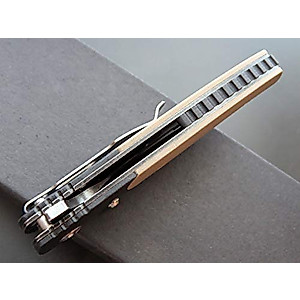 Eafengrow EF69 Pocket EDC Knife with Clip,Flipper Folding Knife for Camping Survival and Outdoor Activities Liner Lock. (EF69-desert)