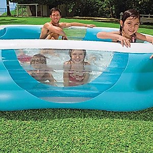 INTEX 57495EP Beach Wave Inflatable Swim Center Pool: 357 Gallon Capacity – 90" x 90" x 22" – Color May Vary