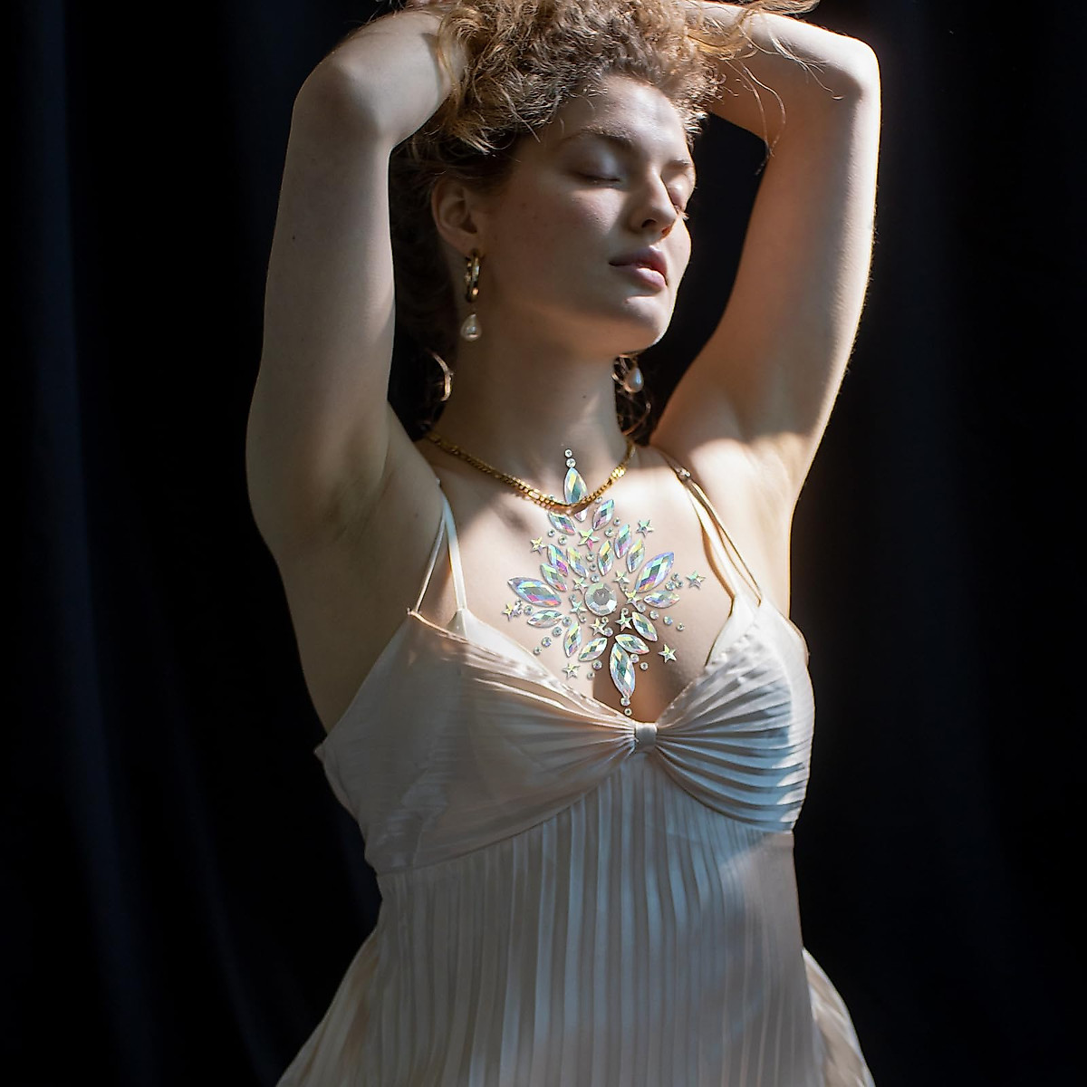 Rhinestone Face Gems Body Jewelry Stickers Rhinestone Women Bra Breast Pasties Carnival Party Body Stickers