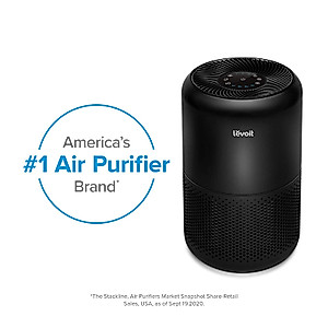 LEVOIT Air Purifier for Home Allergies Pets Hair in Bedroom, Black & 4L Humidifiers for Bedroom Large Room & Essential Oil Diffuser, Quiet Cool Mist for Home, Blue