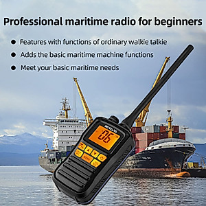 Retevis RM01 Handheld Marine Radio, Marine Two-Way Radios, Floating IP67 Waterproof, NOAA Weather Alert, Ship to Shore Radio for Boats (1 Pack)