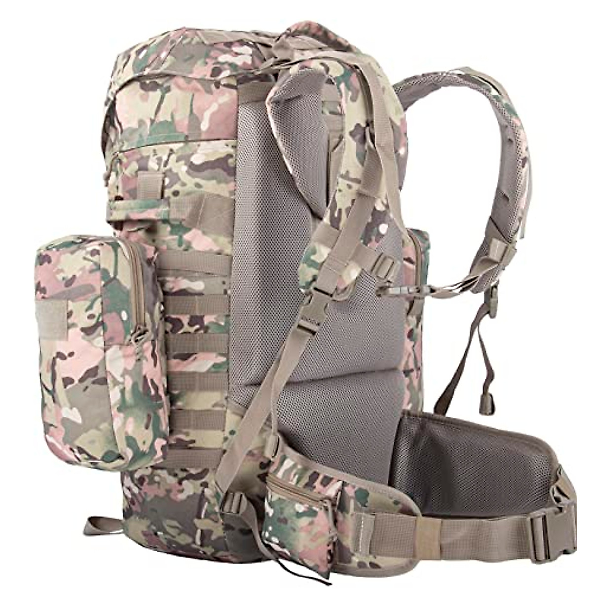BACKFERRY Large Military Backpack Army Rucksack with Internal Frame Hydration and MOLLE Compatible. Top and Front Load for Wild Camping Backpacking Hiking Bushcraft Adventure 60L