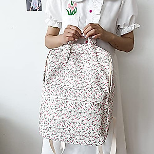 Aktudy Fashion Floral Printed Backpack Student Travel Large Capacity School Bag