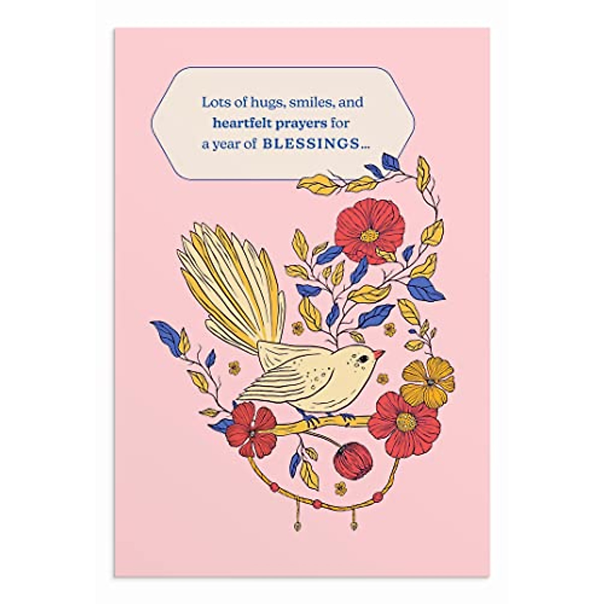 DaySpring - Birthday Birds - 4 Botanical Bird Designs Assortment with Scripture - 12 Happy Birthday Boxed Cards & Envelopes (U0056)