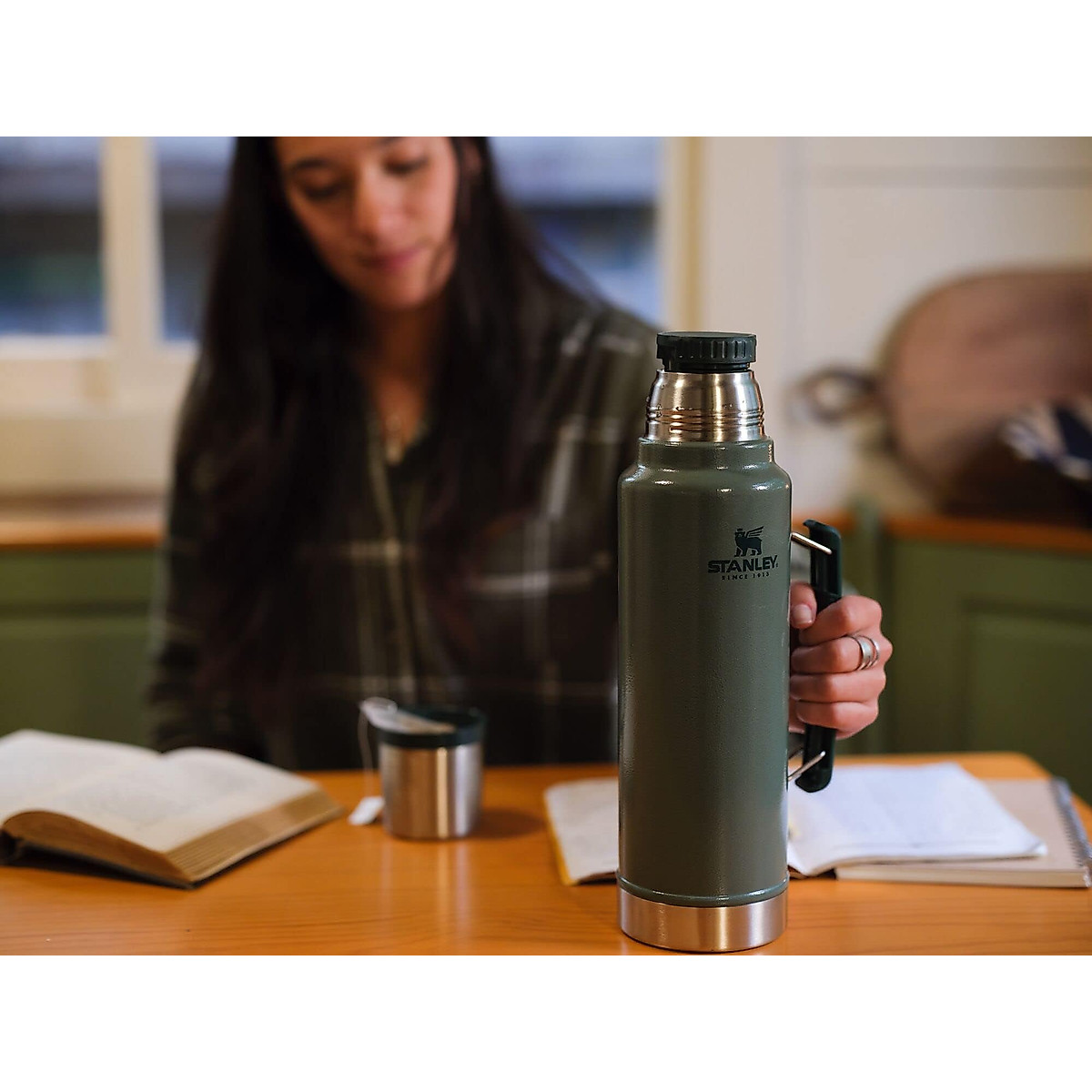 Stanley Classic Vacuum Insulated Wide Mouth Bottle - BPA-Free 18/8 Stainless Steel Thermos for Cold & Hot Beverages – Keeps Liquid Hot or Cold for Up to 24 Hours