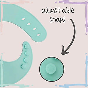 BrushinBella Baby Feeding Set - Collapsible Feeding Supplies for Travel - Food Grade Silicone Suction Baby Bowl, Baby Plate, Baby Bib, Baby Spoons First Stage - Cute Baby Eating Supplies Toddler Gift