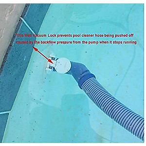 ATIE W400BWHP, GW9530 White Free Rotation Pool Vacuum Vac Lock Safety Wall Fitting Replacement for Zodiac, Hayward, Pentair Suction Pool Cleaners (2 Pack)